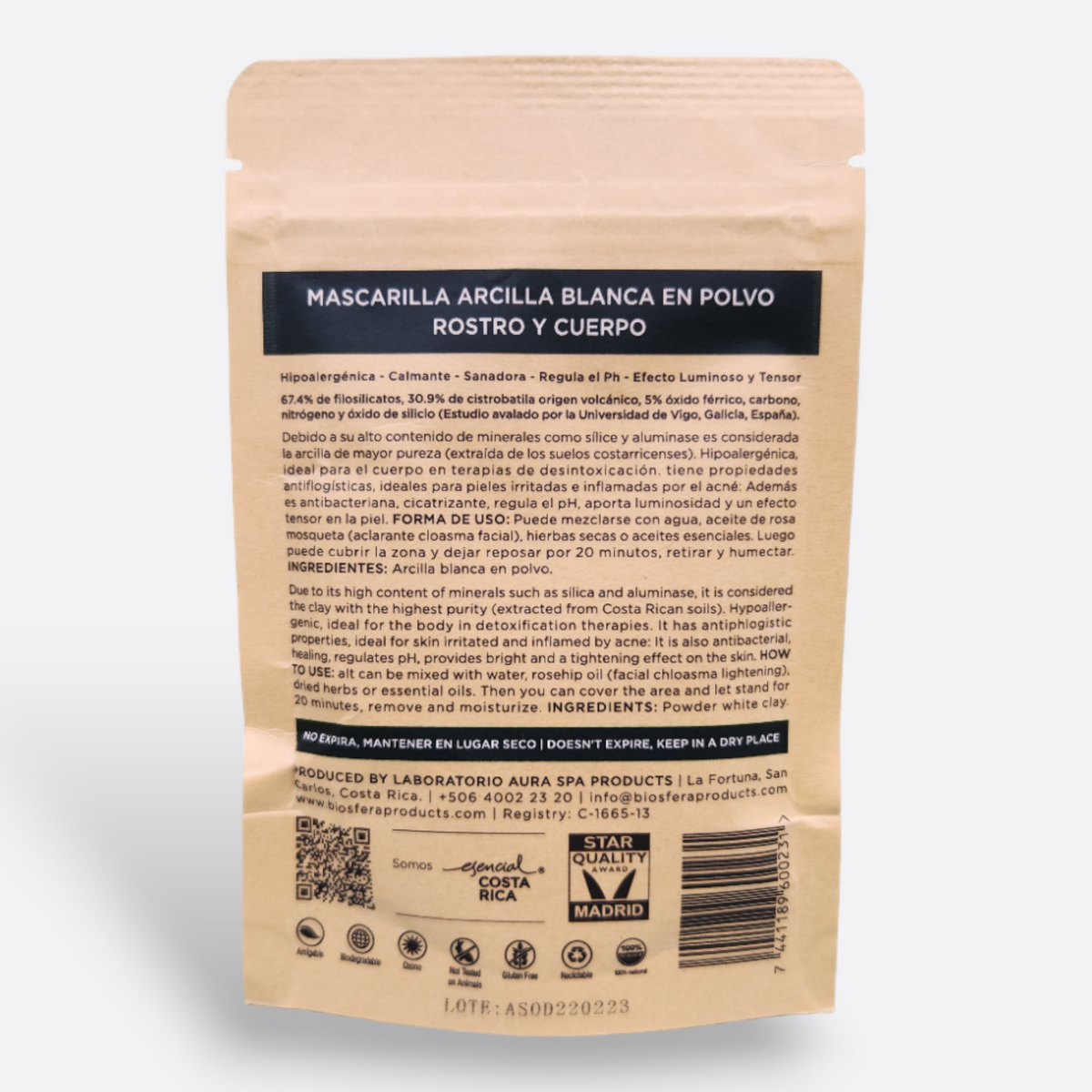 White Clay Mask Powder (COSMOS ECOCERT)